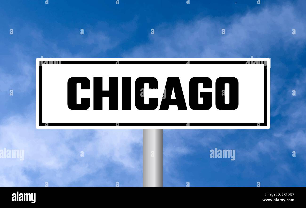 Chicago road sign hi-res stock photography and images - Alamy