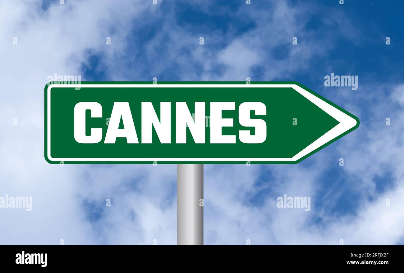 Cannes road sign hi-res stock photography and images - Alamy