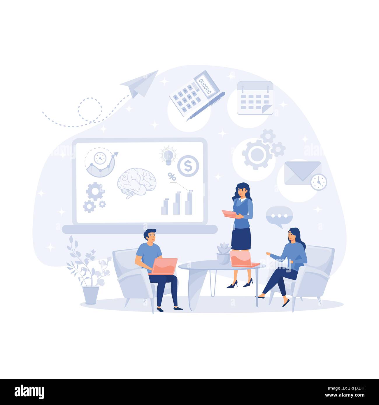 time management, planning, task app, planning, task app, Creative flat ...