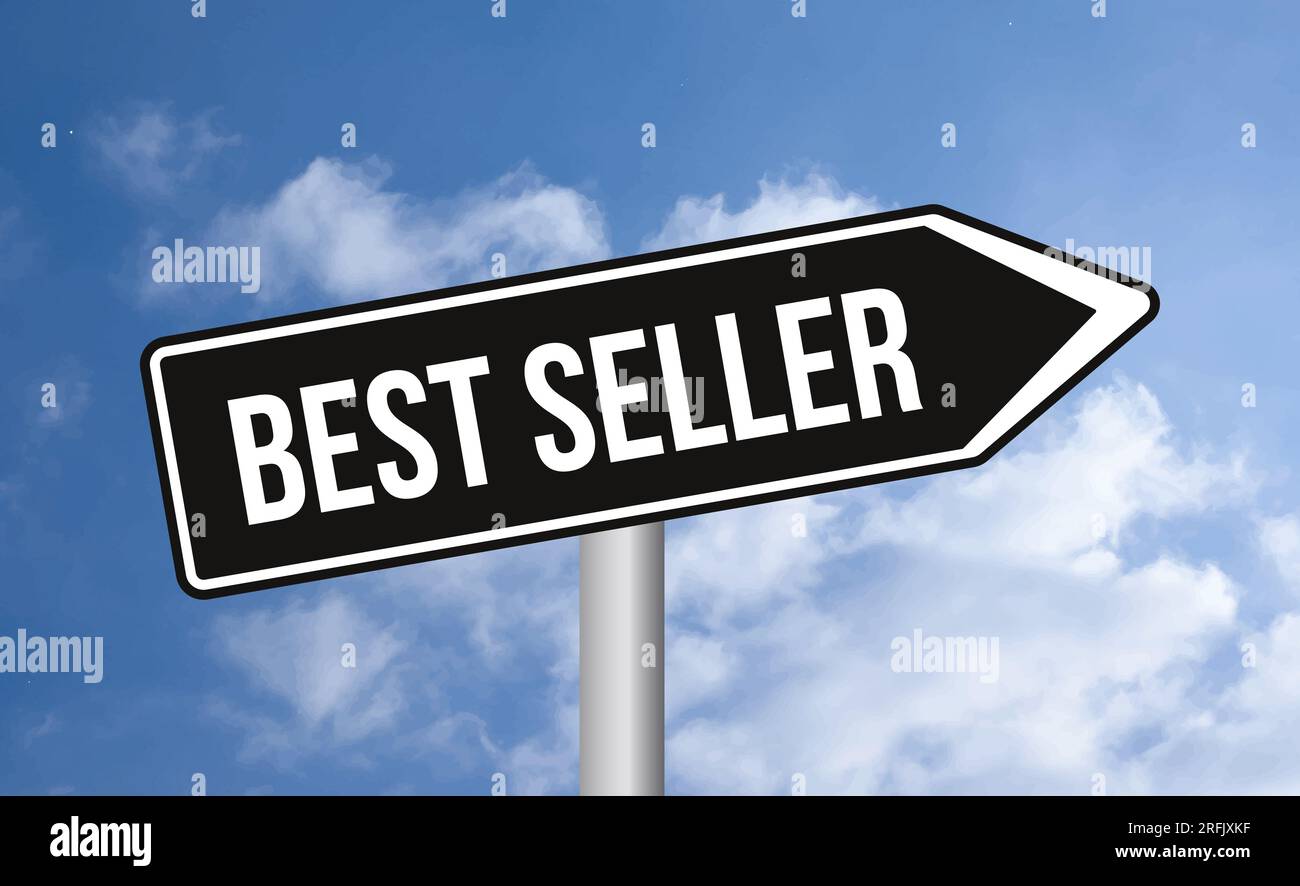 Best seller road sign on blue sky background Stock Photo - Alamy