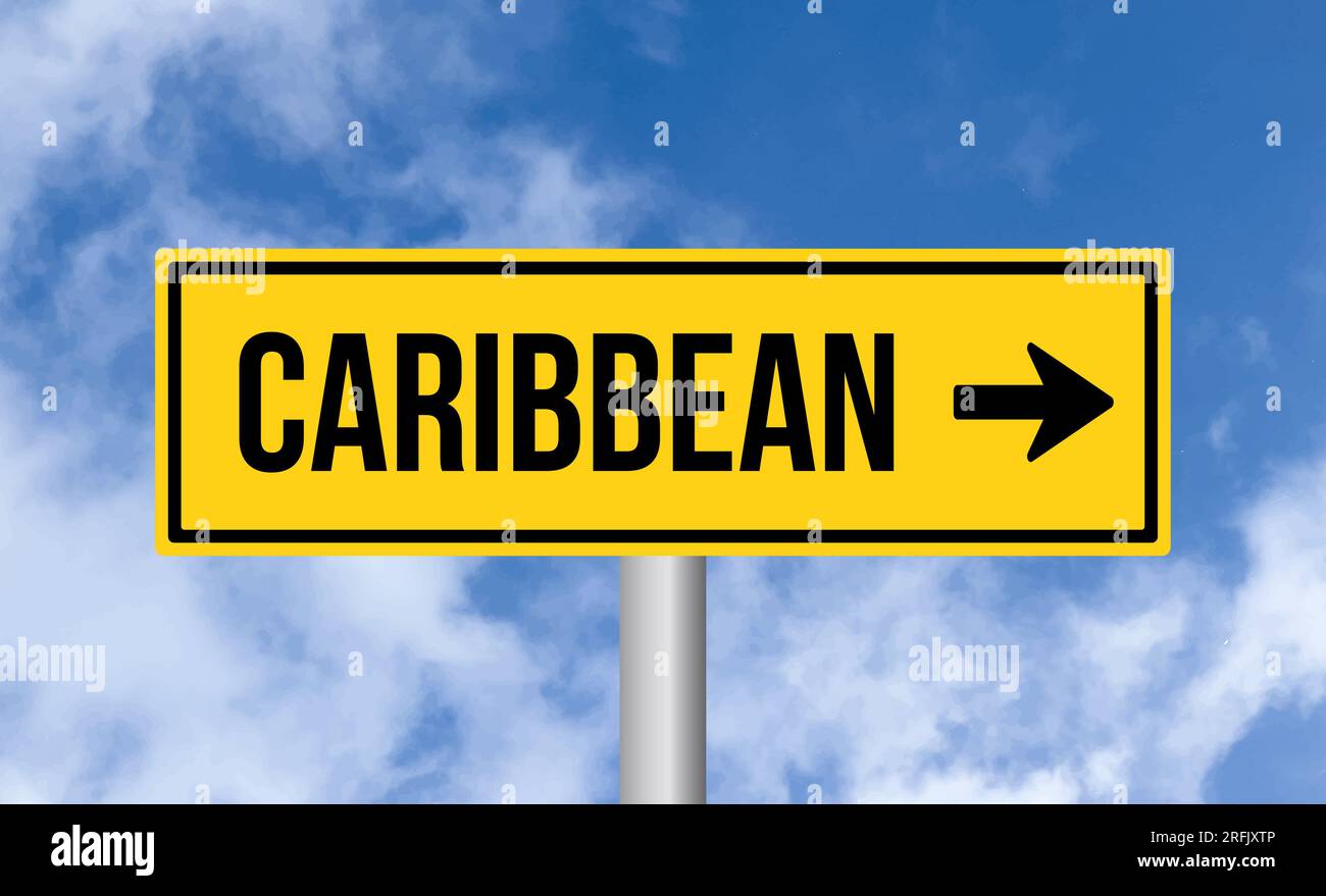 Caribbean road sign hi-res stock photography and images - Alamy