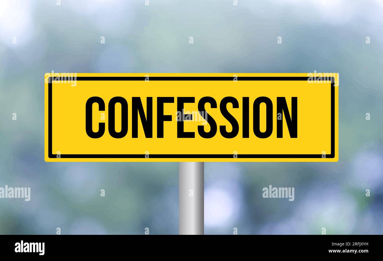 Confession road sign hi-res stock photography and images - Alamy