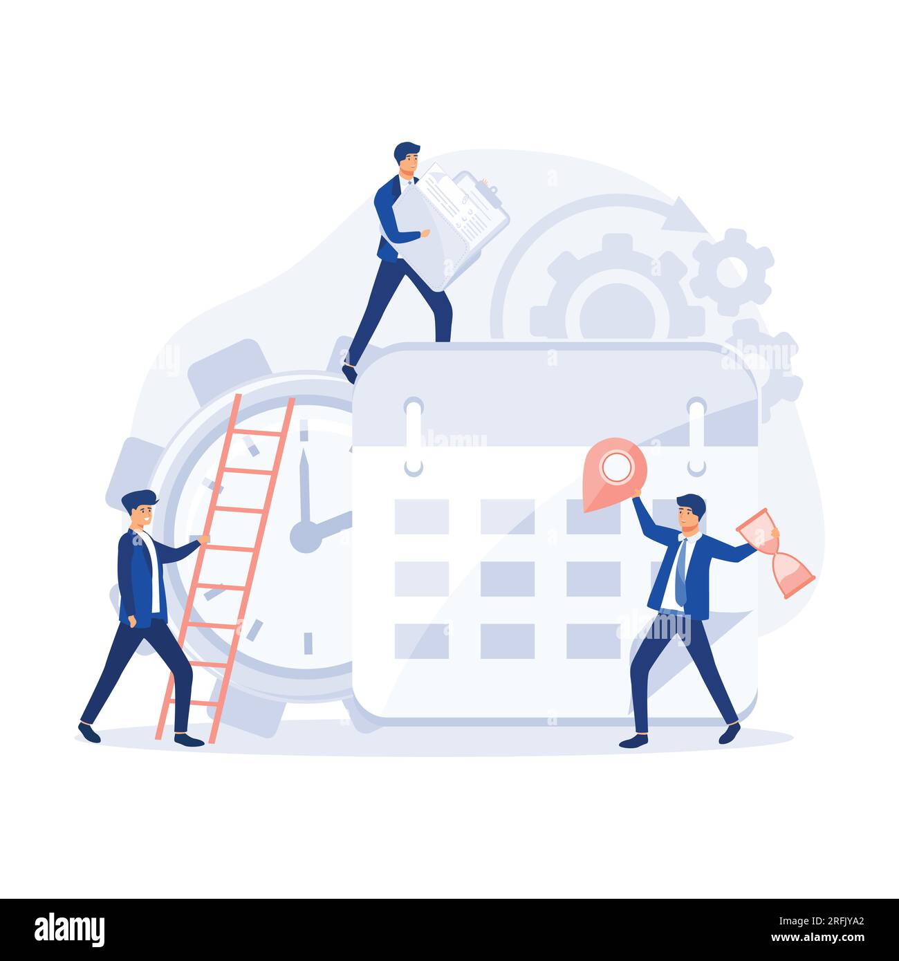 Time management. Projects and deadlines, flat vector modern ...