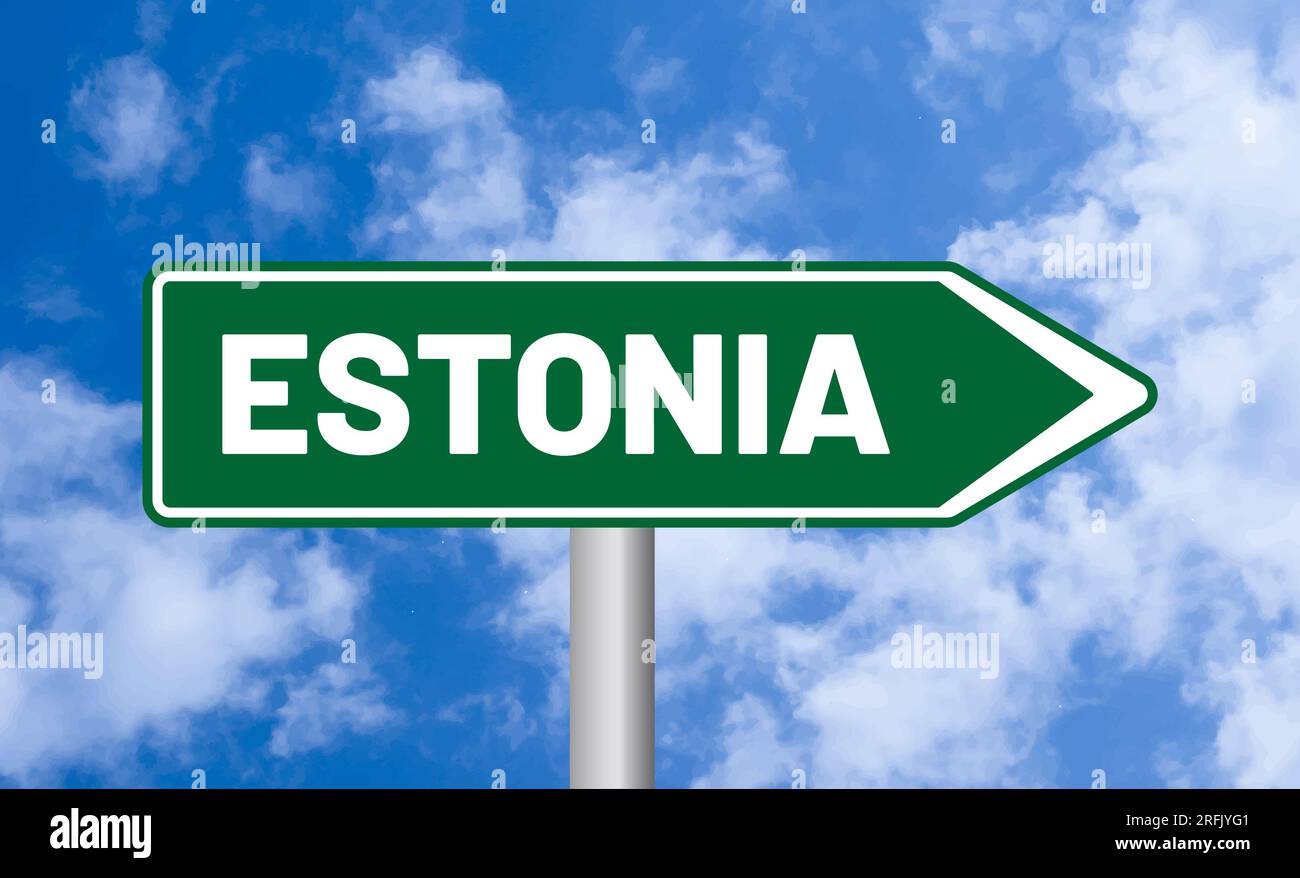 Estonia road sign hi-res stock photography and images - Alamy