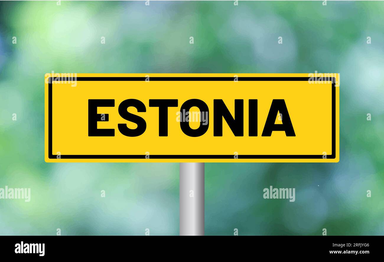 Estonia road sign hi-res stock photography and images - Alamy