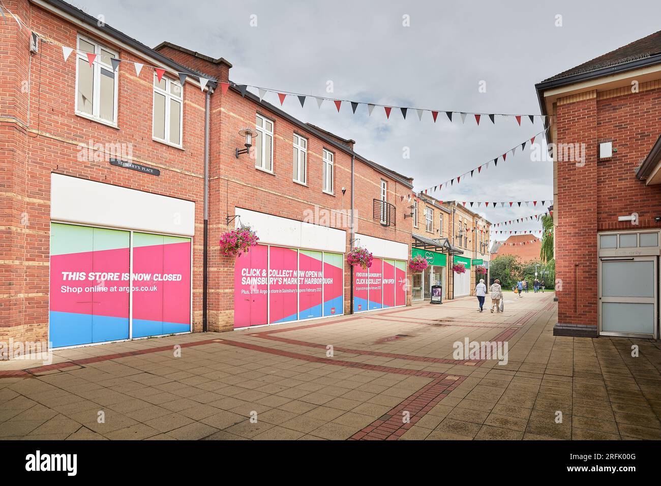 Closed Argos shop in St Mary's pedestrian shopping precinct at Market ...