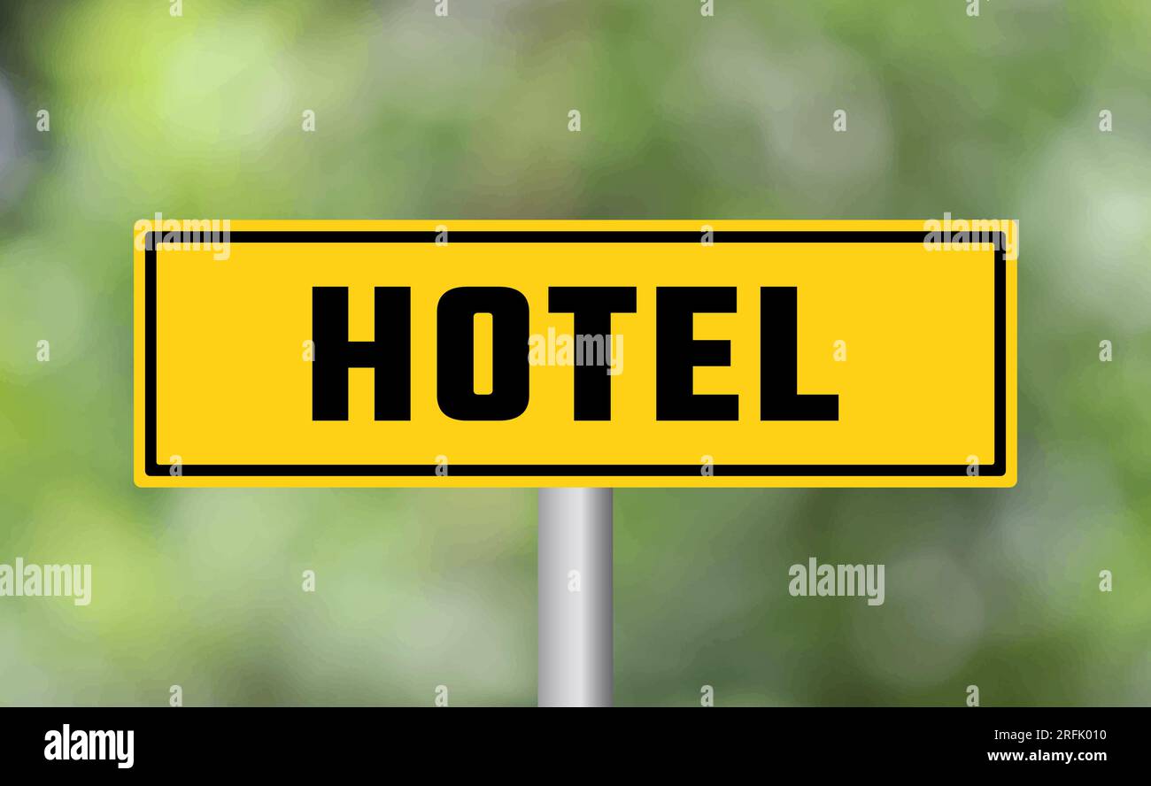 Hotel road sign hi-res stock photography and images - Alamy