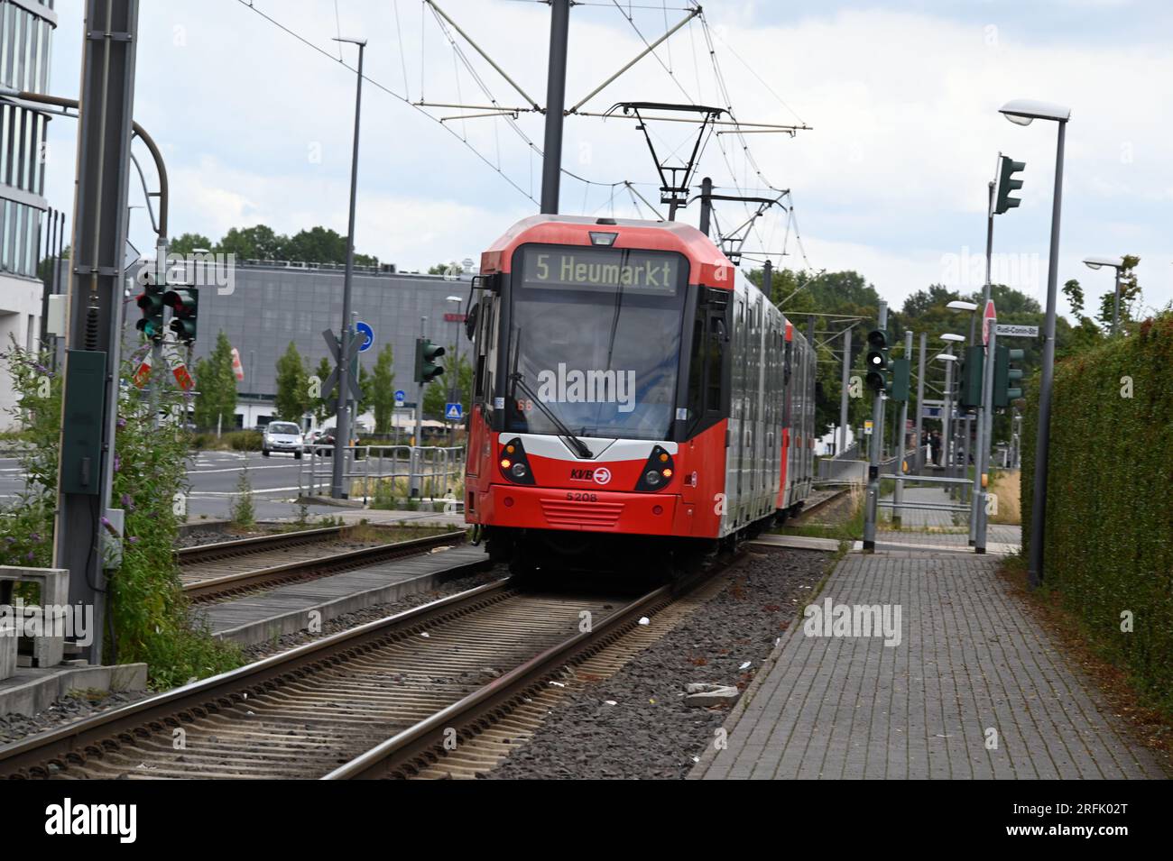 Cologne, Germany. 30th July, 2023. Public transport streetcar KVB ...