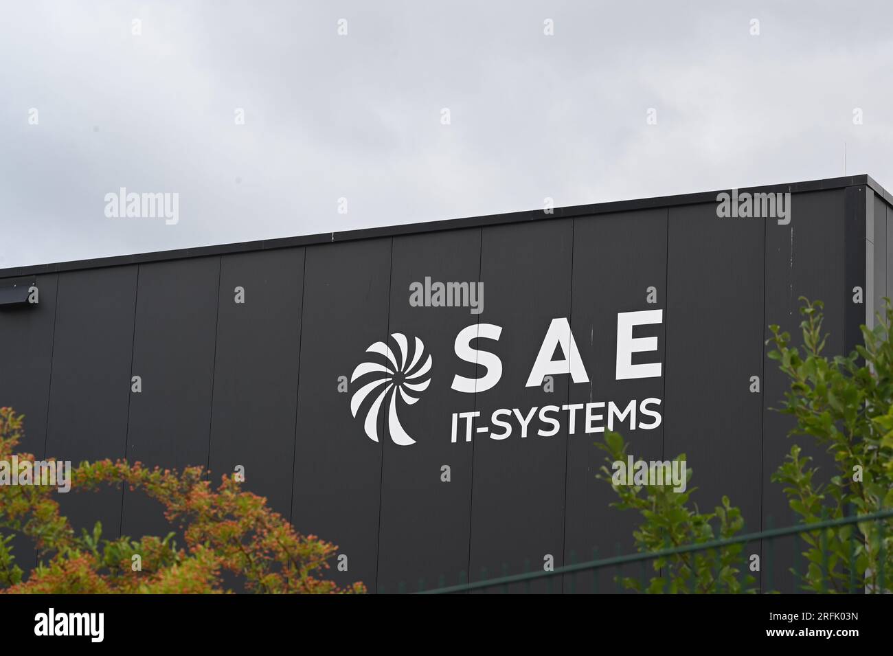 Cologne, Germany. 30th July, 2023. Logo, lettering of SAE IT Systems ...