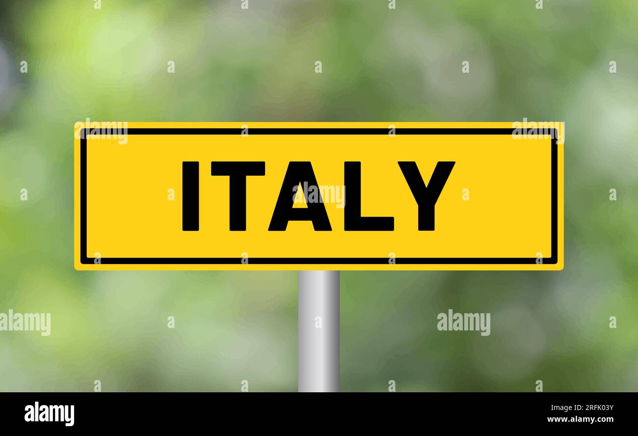 Italy road sign hi-res stock photography and images - Alamy