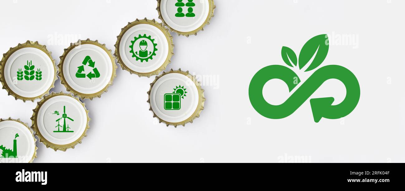 circular economy icons on white background Stock Photo - Alamy