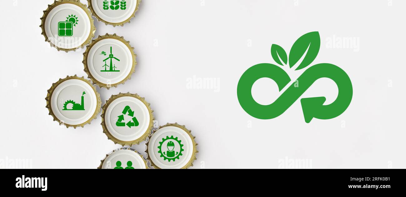 circular economy icons on white background Stock Photo - Alamy