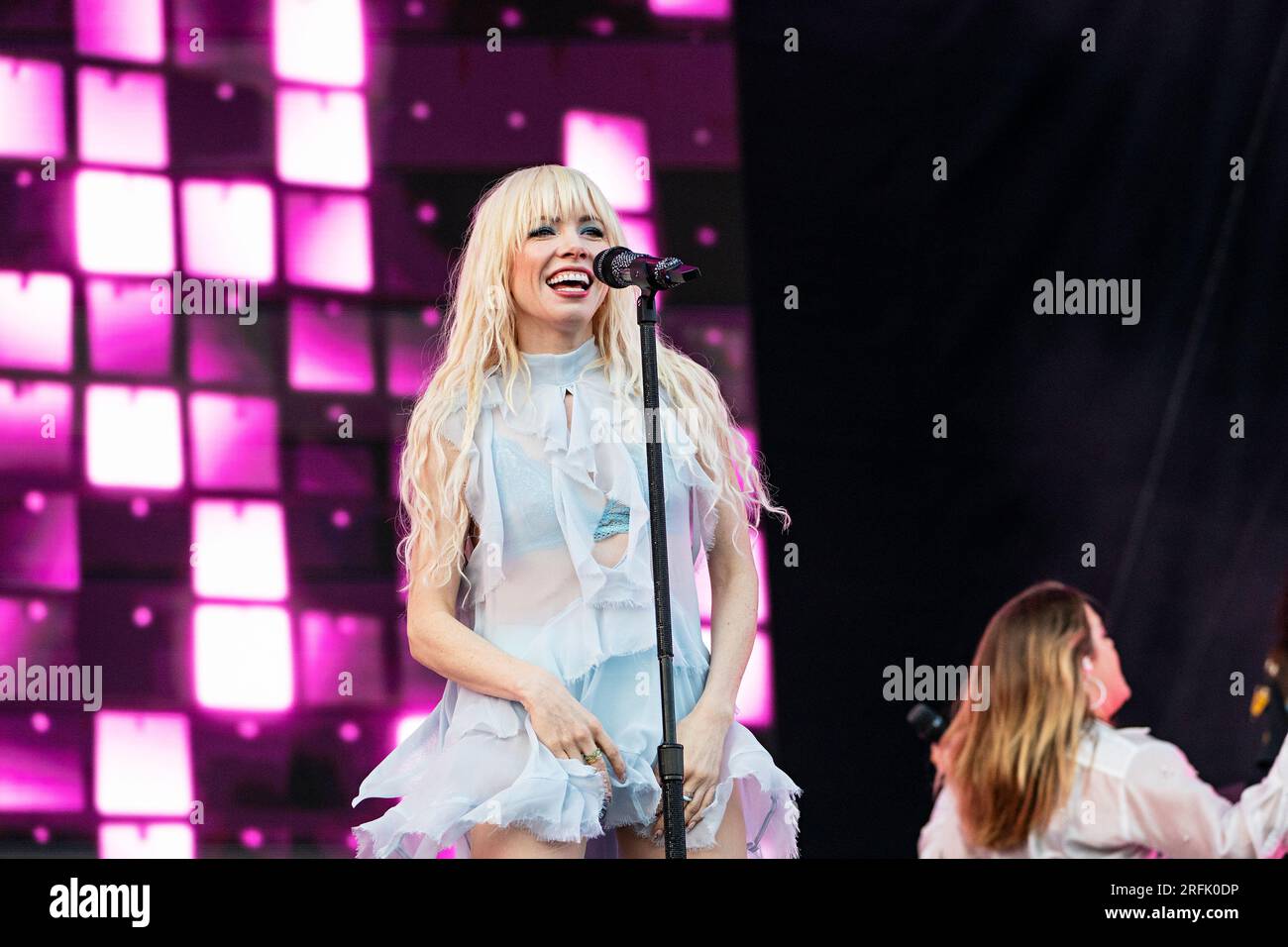 Carly Rae Jepson performs on day one of the Lollapalooza Music Festival ...