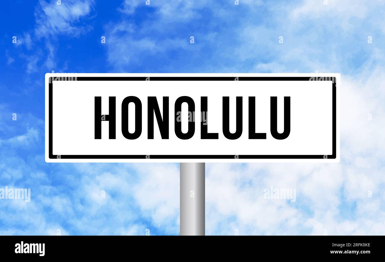 Honolulu road sign hi-res stock photography and images - Alamy