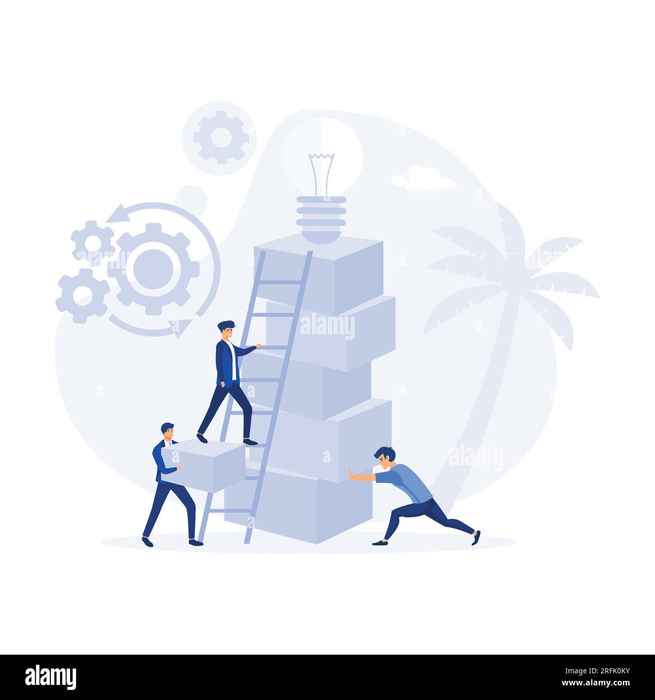 Team work and team building, corporate organization and partnership ...