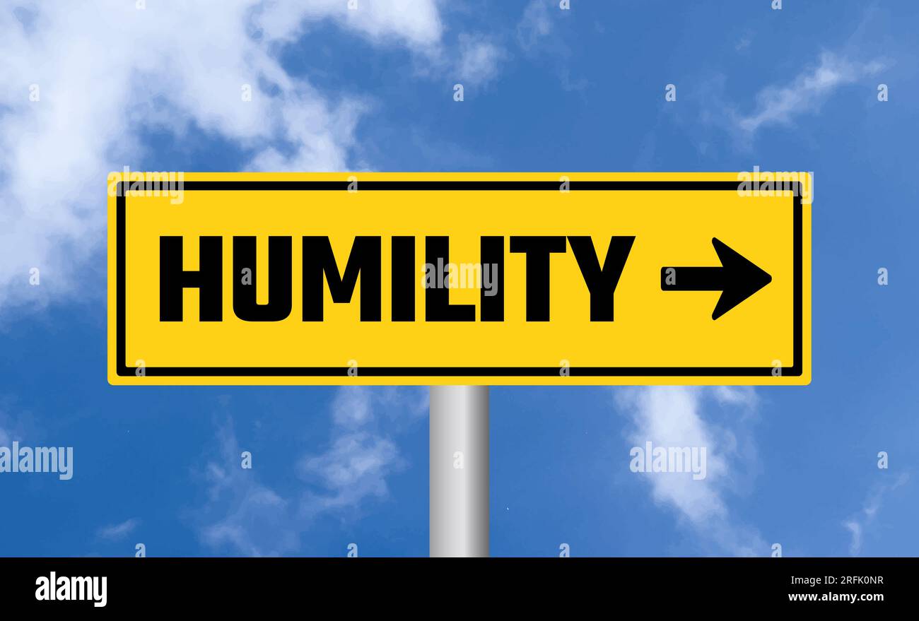 Humility road sign on blue sky background Stock Photo - Alamy
