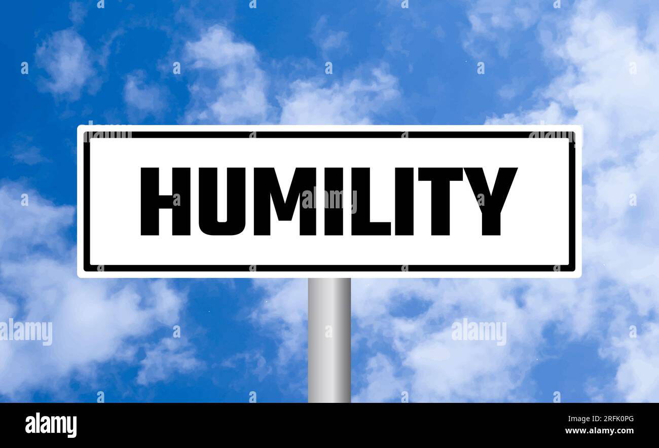 Humility road sign on blue sky background Stock Photo - Alamy