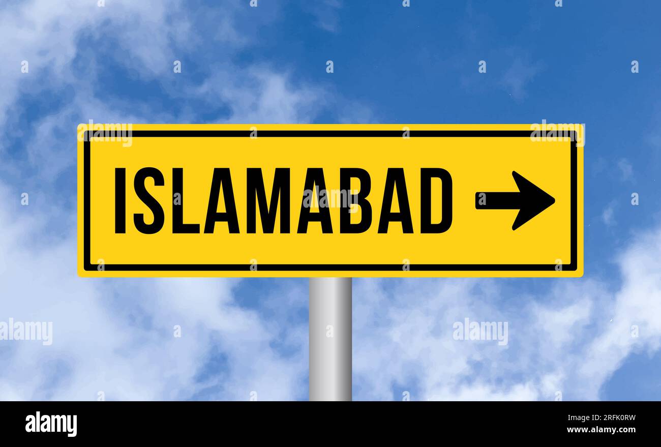 Islamabad road sign hi-res stock photography and images - Alamy