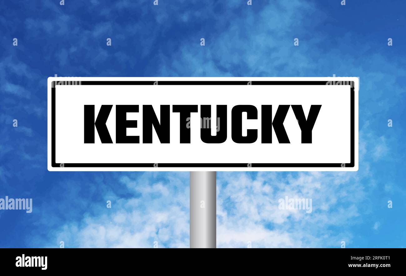 Kentucky road sign on cloudy sky background Stock Photo - Alamy
