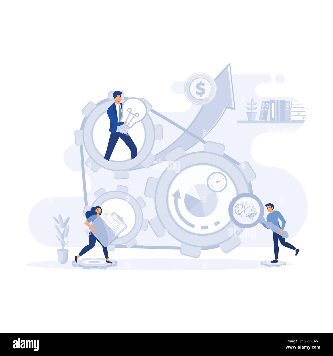 Business people working together in team. Communication and teamwork concept, flat vector modern ...