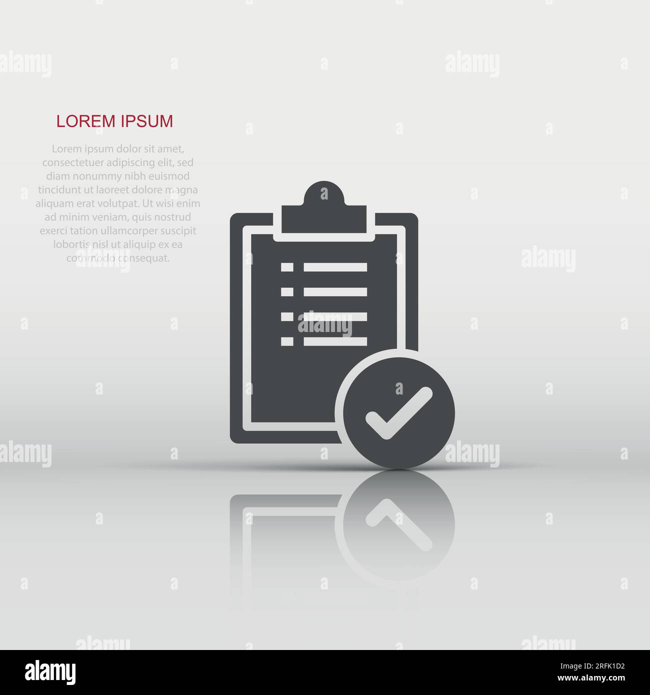 To do list icon in flat style. Document checklist vector illustration ...