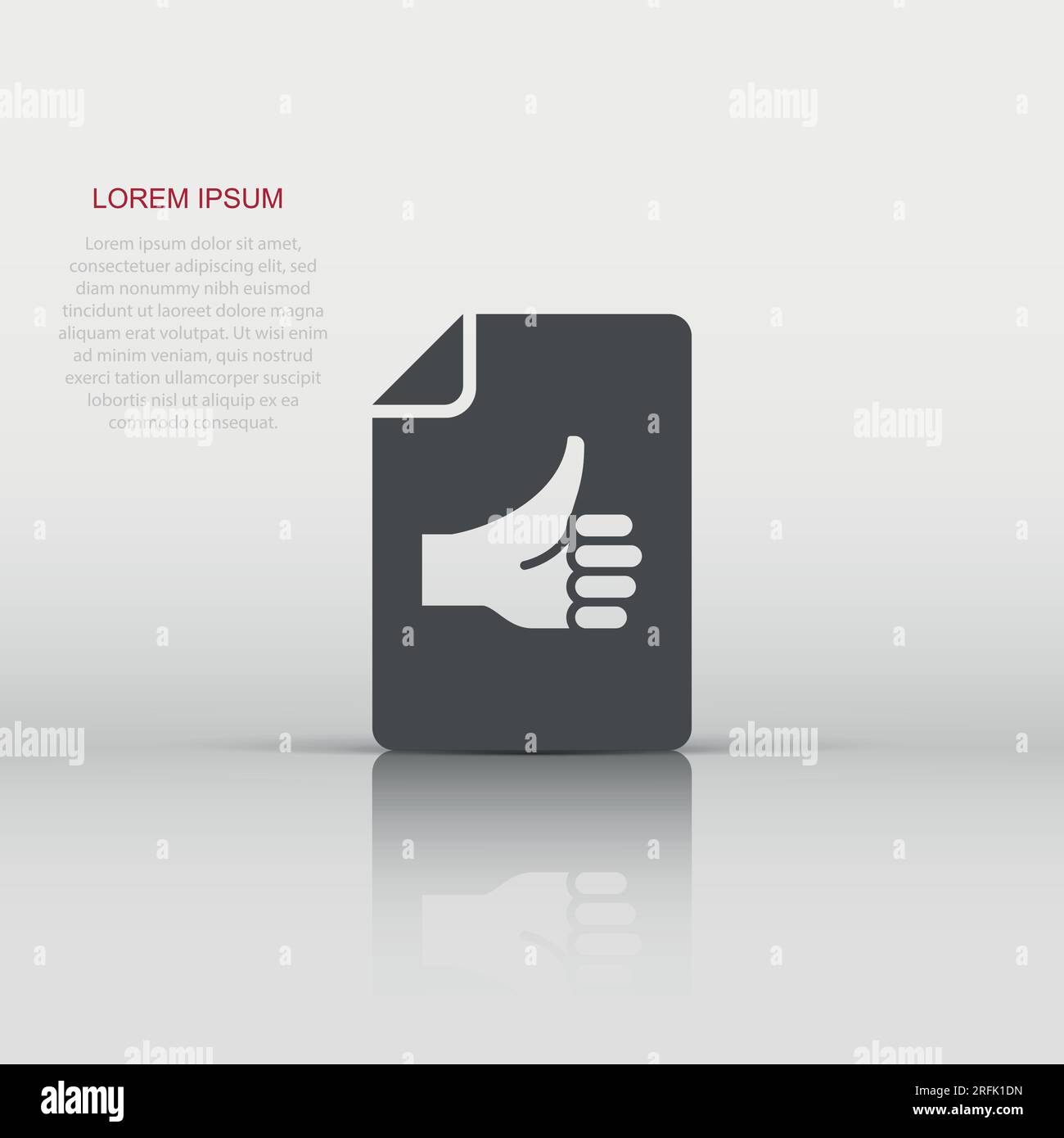 People hand with check mark icon in flat style. Accept vector ...