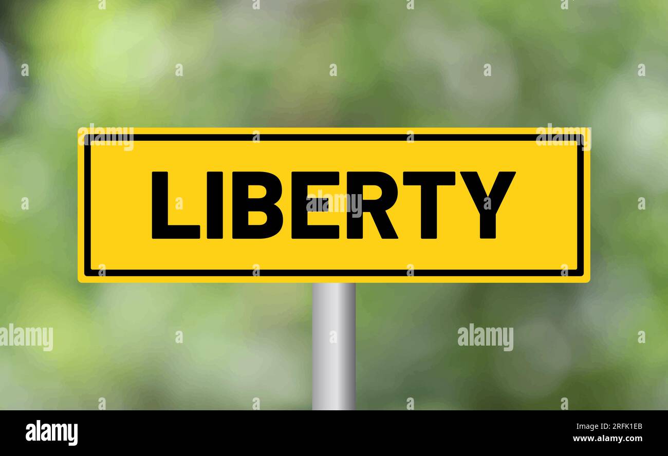 Liberty road sign hi-res stock photography and images - Alamy
