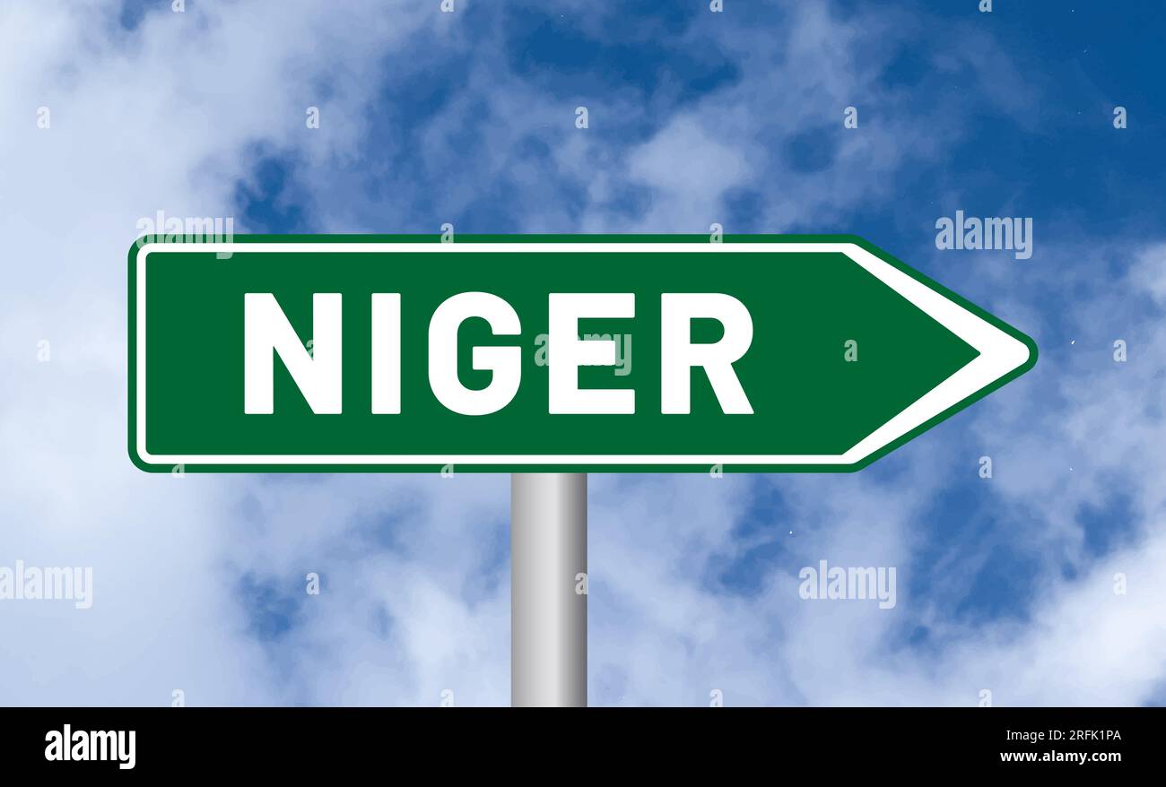 Niger road sign on cloudy sky background Stock Photo - Alamy