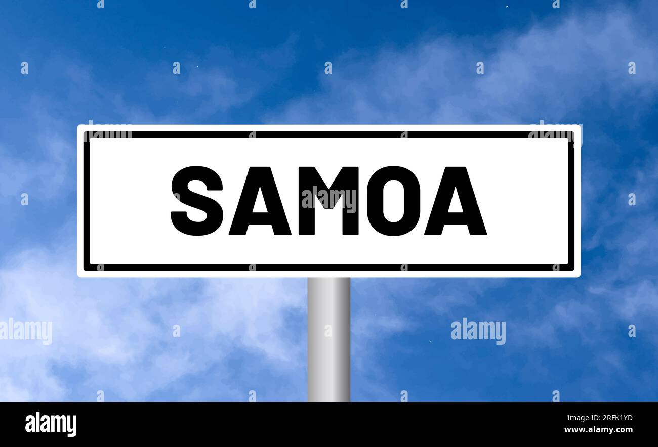 Samoa road sign hi-res stock photography and images - Alamy
