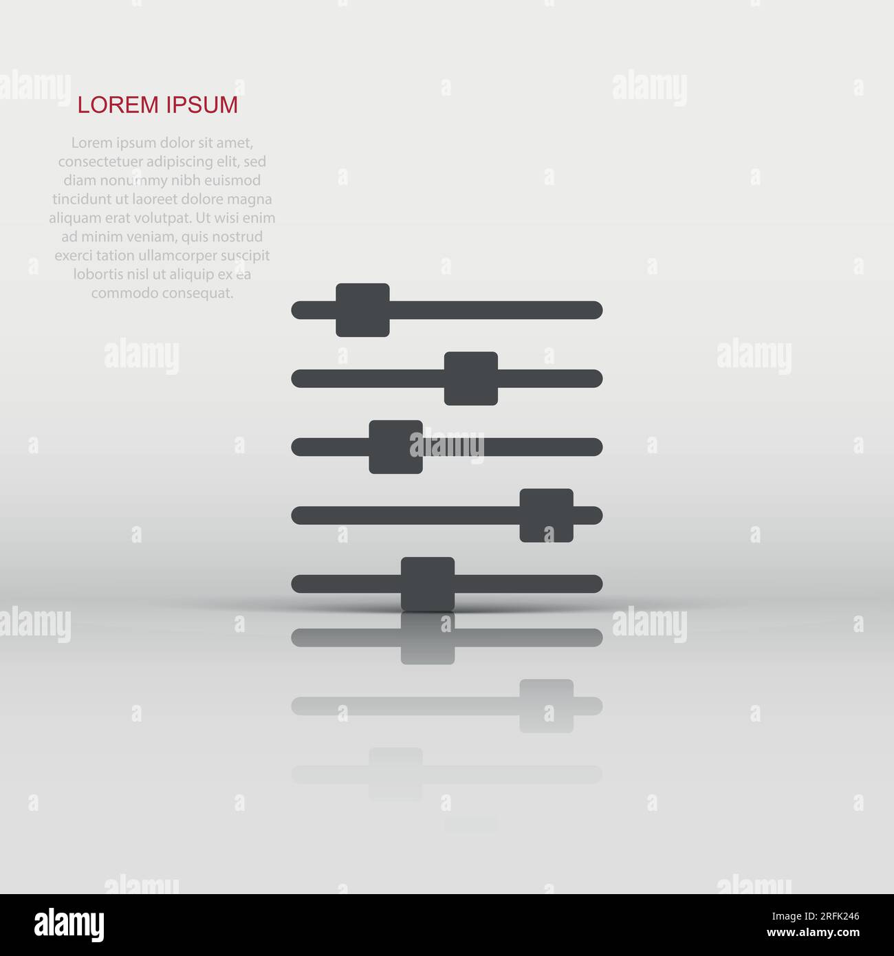 Control volume icon in flat style. Audio adjusting sign vector ...