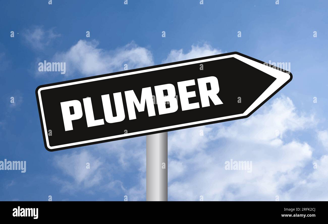 Plumber road sign hi-res stock photography and images - Alamy