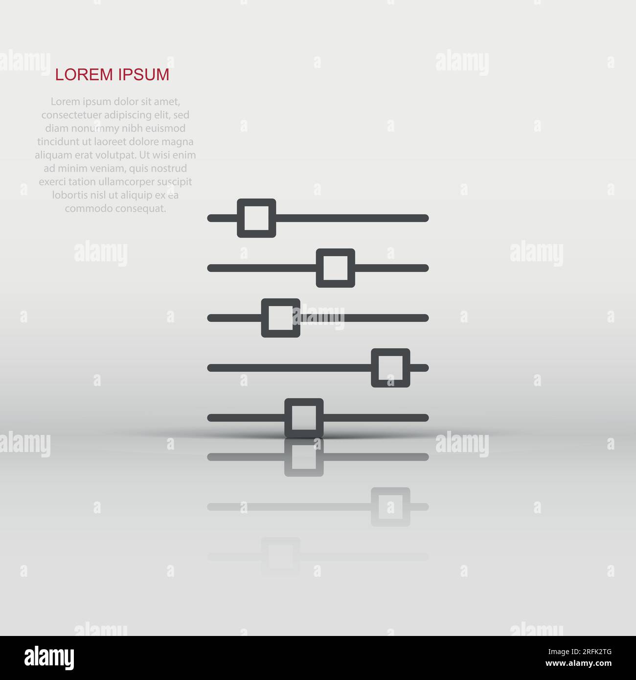 Control volume icon in flat style. Audio adjusting sign vector ...