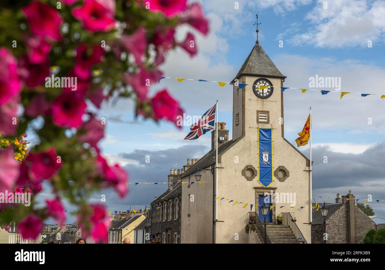 Lauder Common Riding 2023 Views of Lauder Town Hall in the centre of ...