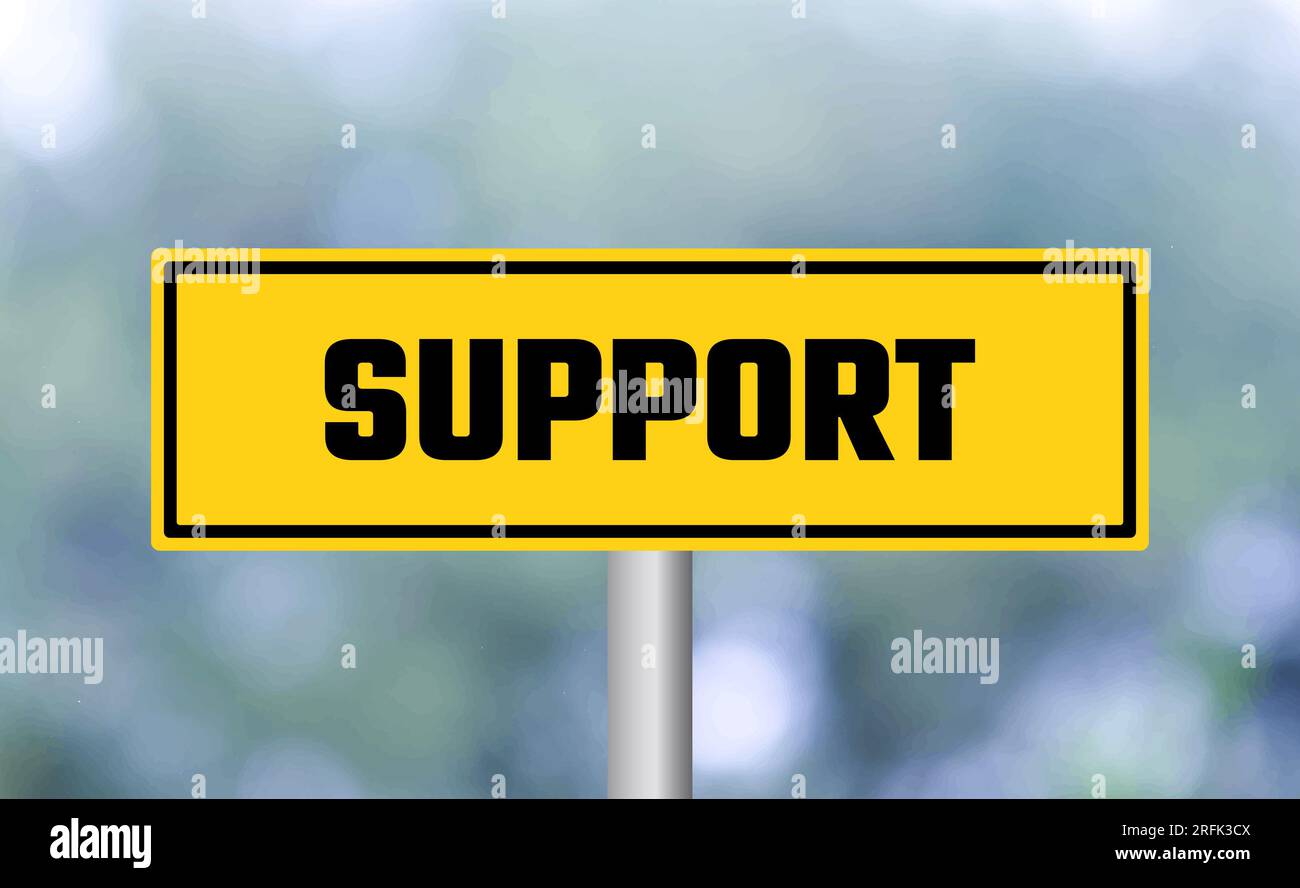 Support road sign hi-res stock photography and images - Alamy