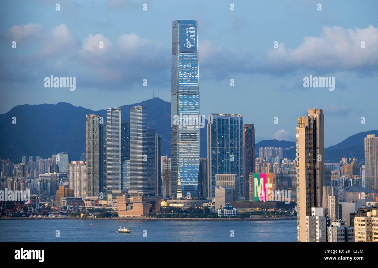 The ICC International Commerce Centre, and Hong Kong's brand new M+ ...