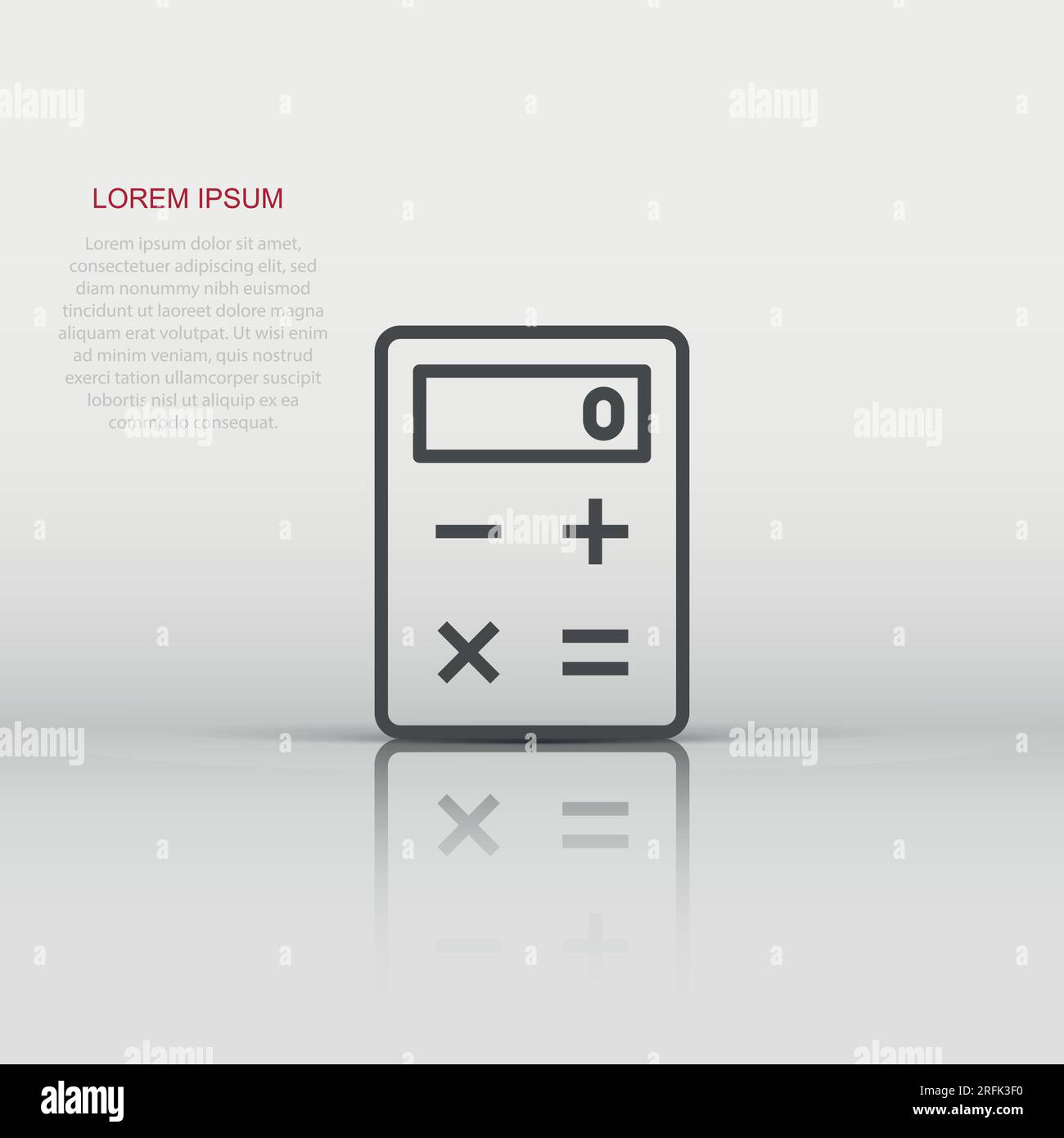 Calculator icon in flat style. Calculate vector illustration on white ...