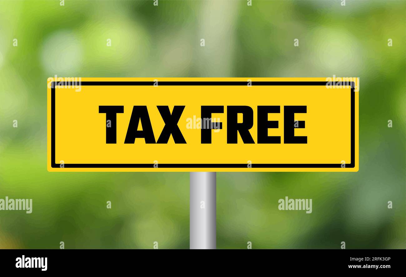 Tax free blue sign hi-res stock photography and images - Alamy