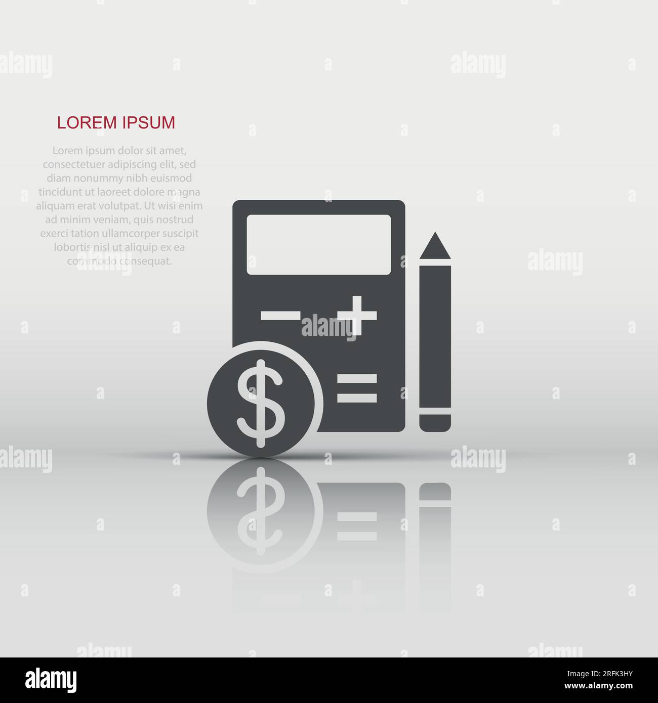 Tax payment icon in flat style. Budget invoice vector illustration on ...