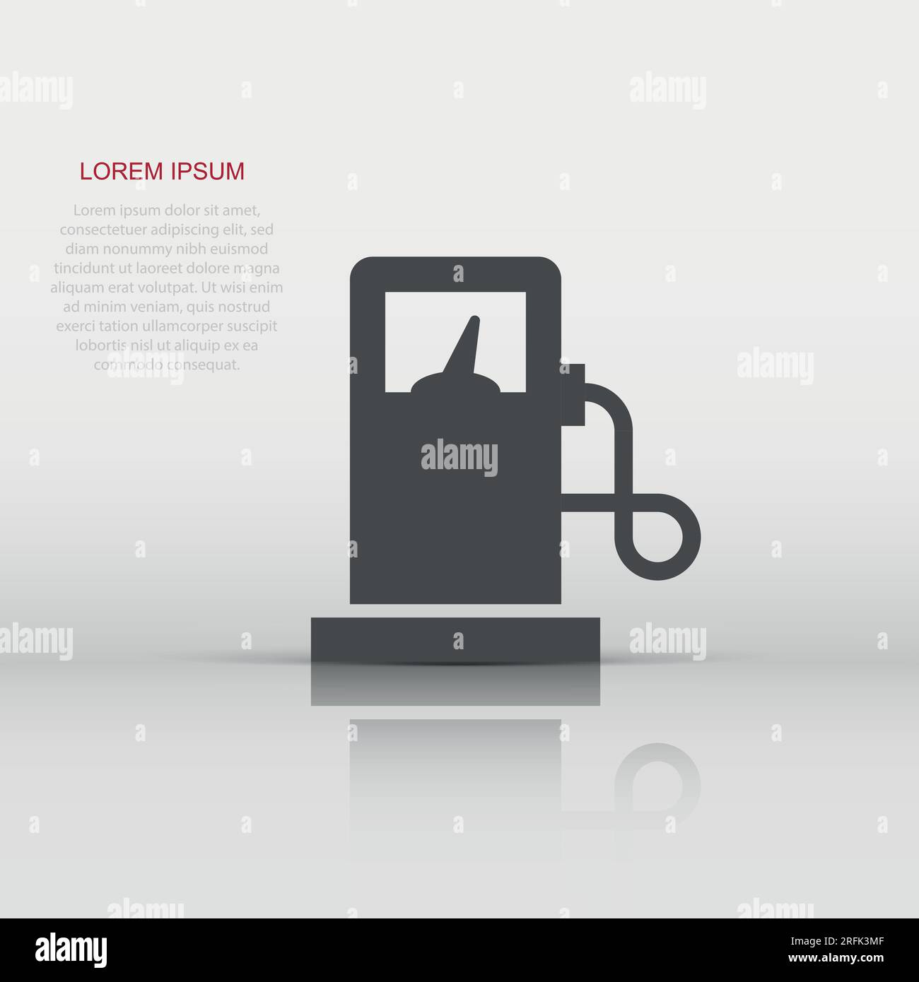 Fuel pump icon in flat style. Gas station sign vector illustration on white isolated background ...