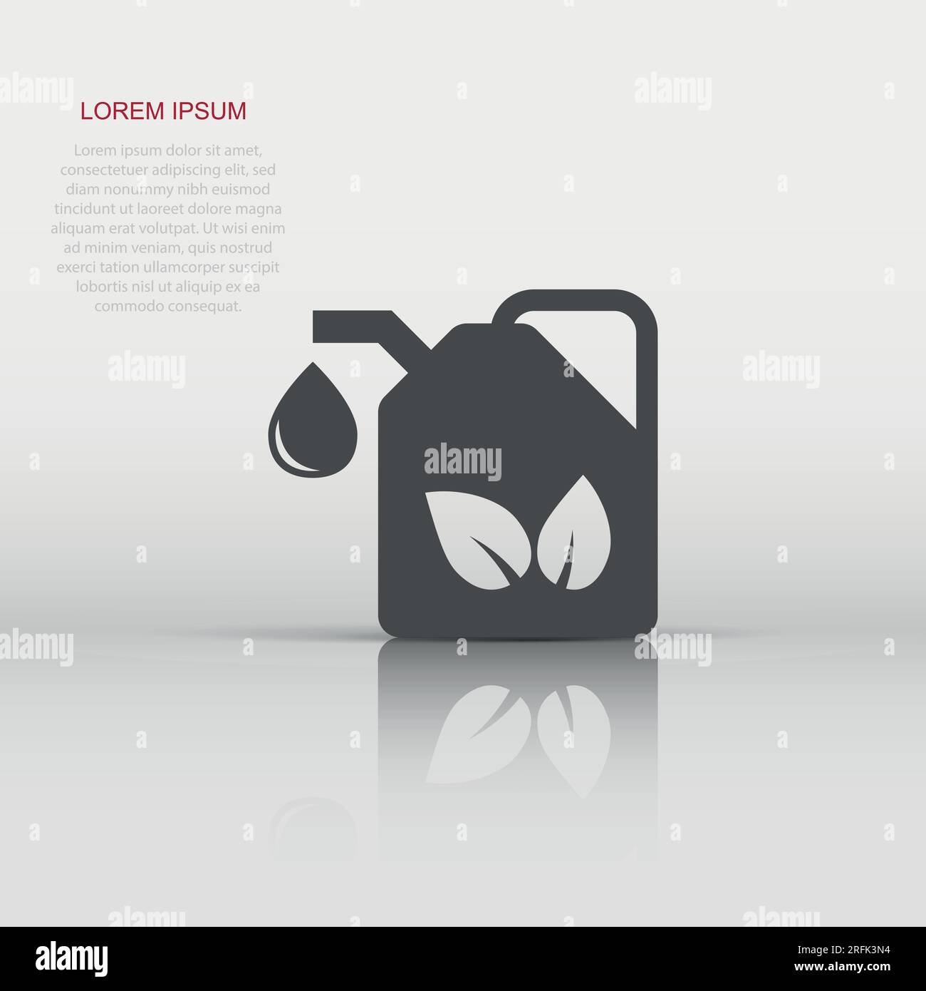 Gasoline canister icon in flat style. Petrol can vector illustration on ...