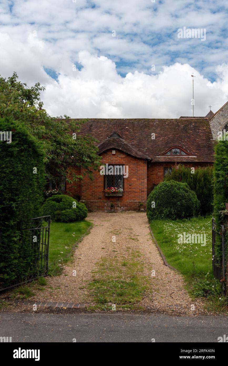 Residential home with driveway leading to the entrance in the village ...