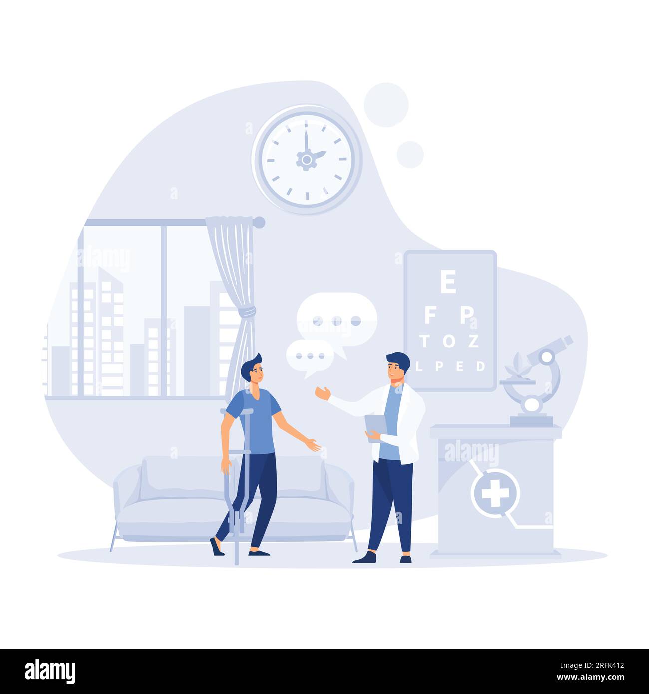 Receptionist at doctor surgery Stock Vector Images - Alamy