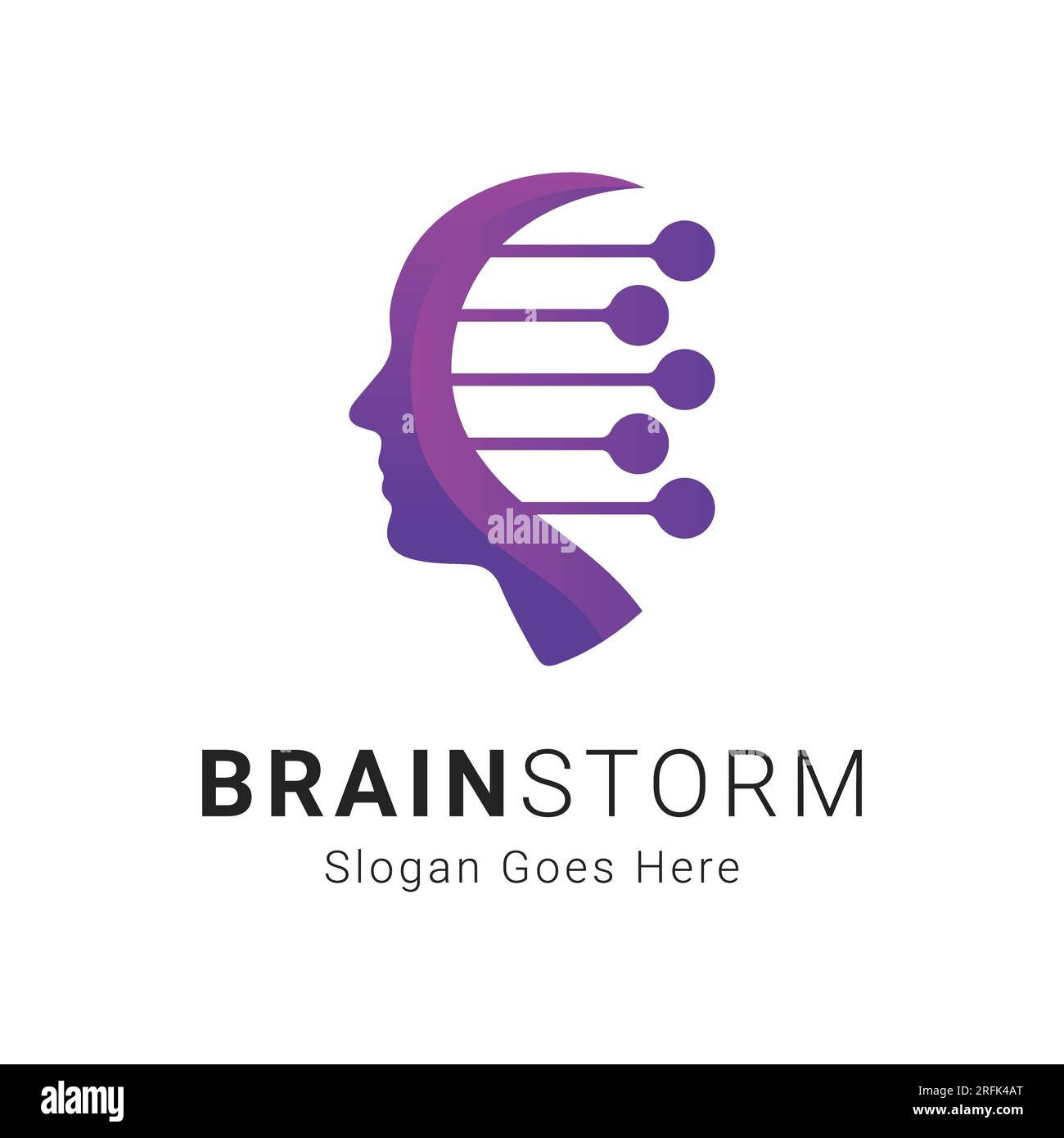 Brain Storm Logo Design Brain Tech Logotype Stock Vector Image & Art ...