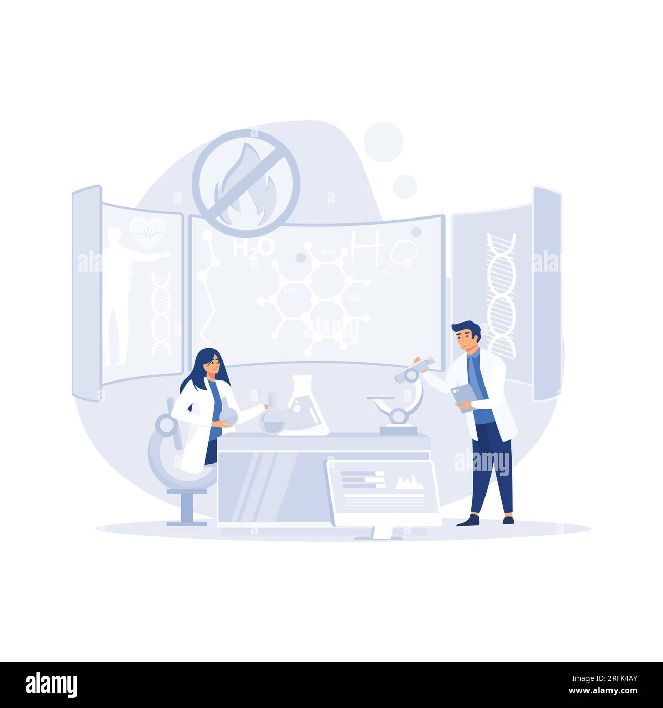 Scientific research, Chemistry clinic laboratories, microbiology ...