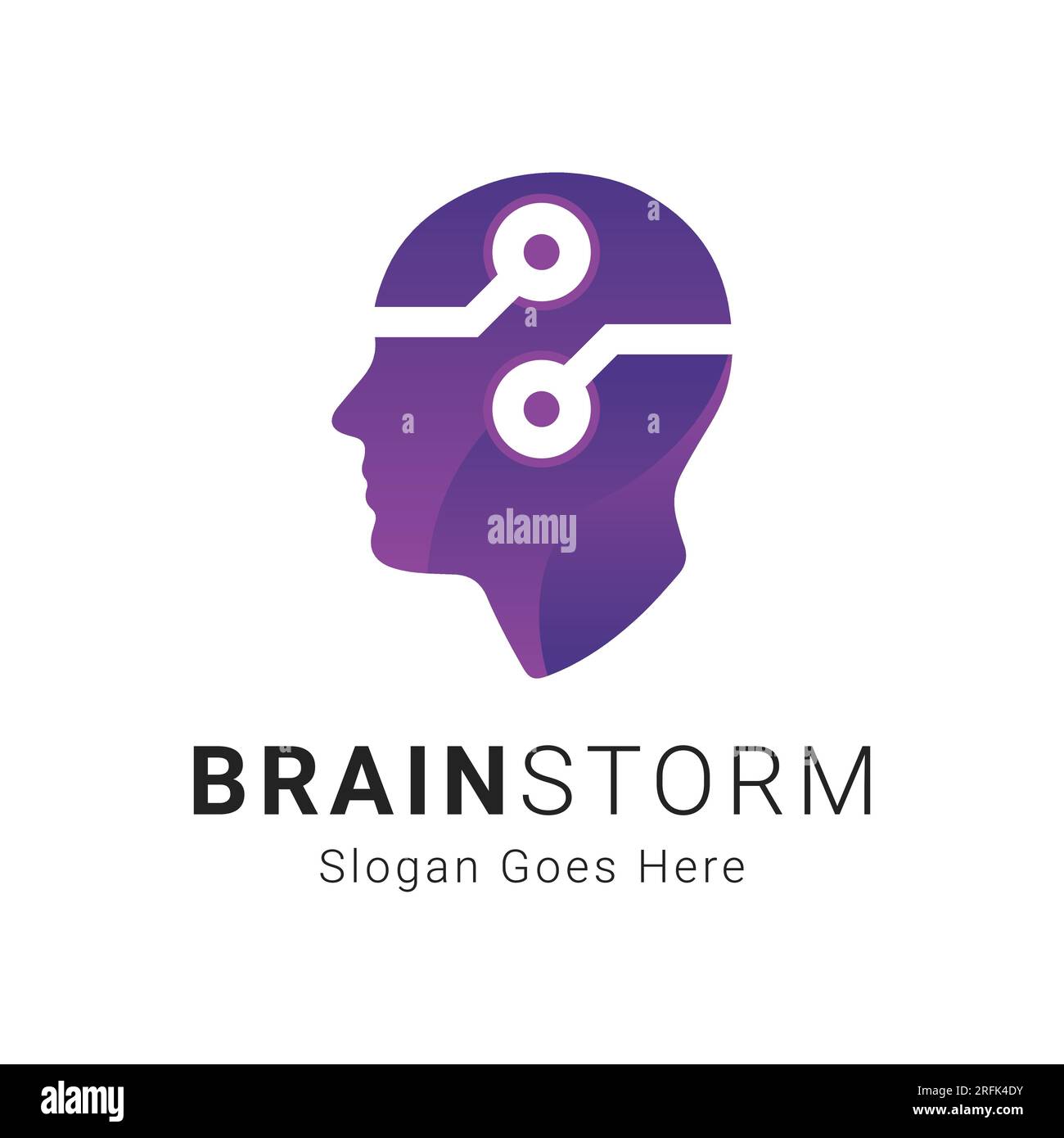 Brain Storm Logo Design Brain Tech Logotype Stock Vector Image & Art ...