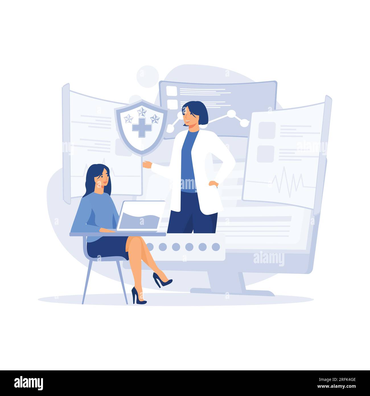 Mobile App for Online Doctor, Sign up Appointment Therapist. Healthcare ...