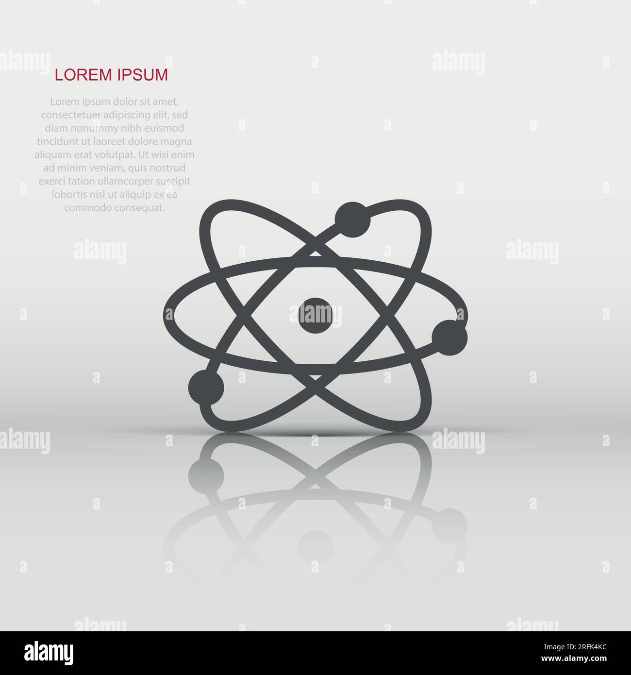 Science icon in flat style. Dna cell vector illustration on white ...