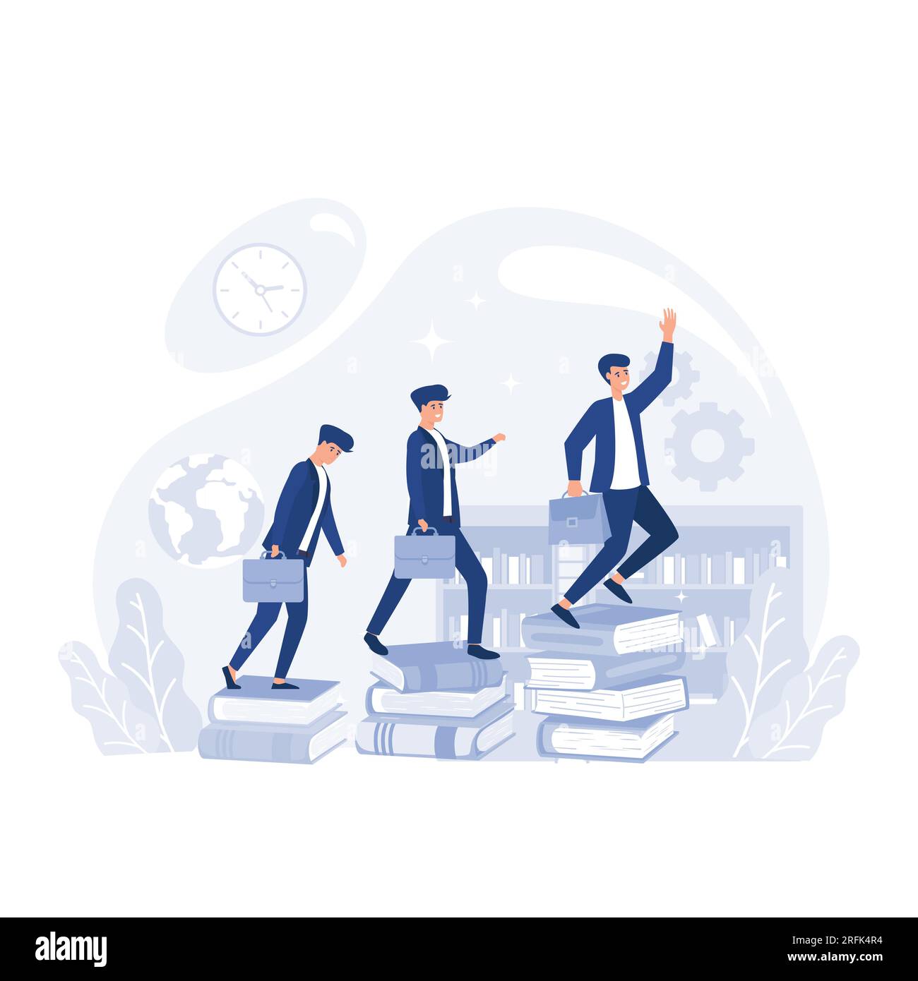 Success. Way up. Business vector illustration, flat vector modern ...