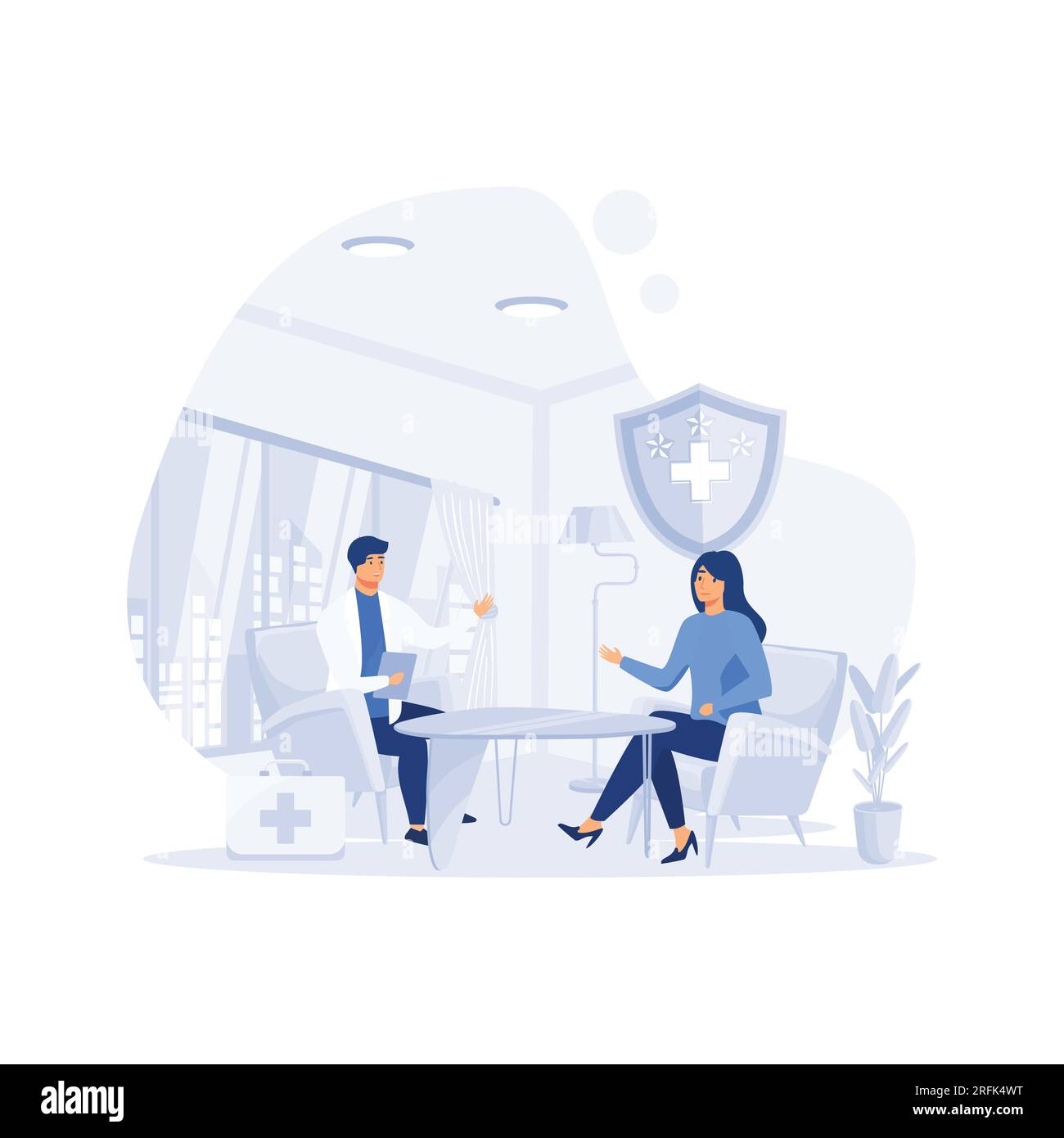 doctor's appointment concept, Interior of a consulting room with doctor ...