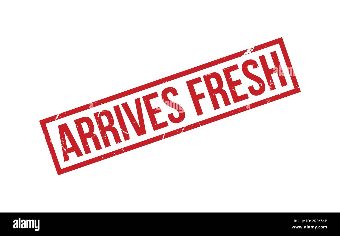 Red Arrives Fresh Rubber Stamp Seal Vector Stock Vector Image & Art - Alamy